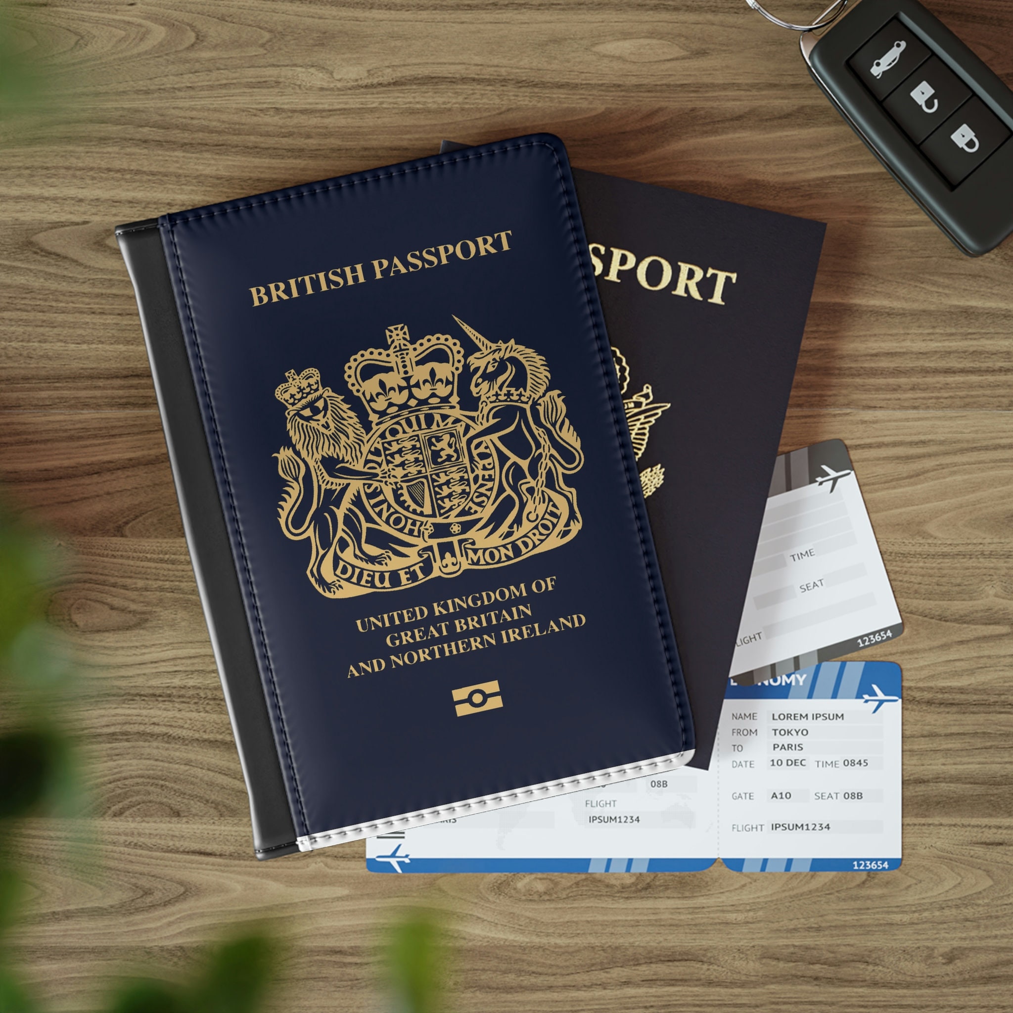 Passport Cover United Kingdom British Rfid Passport Protector Holder Wallet Etsy