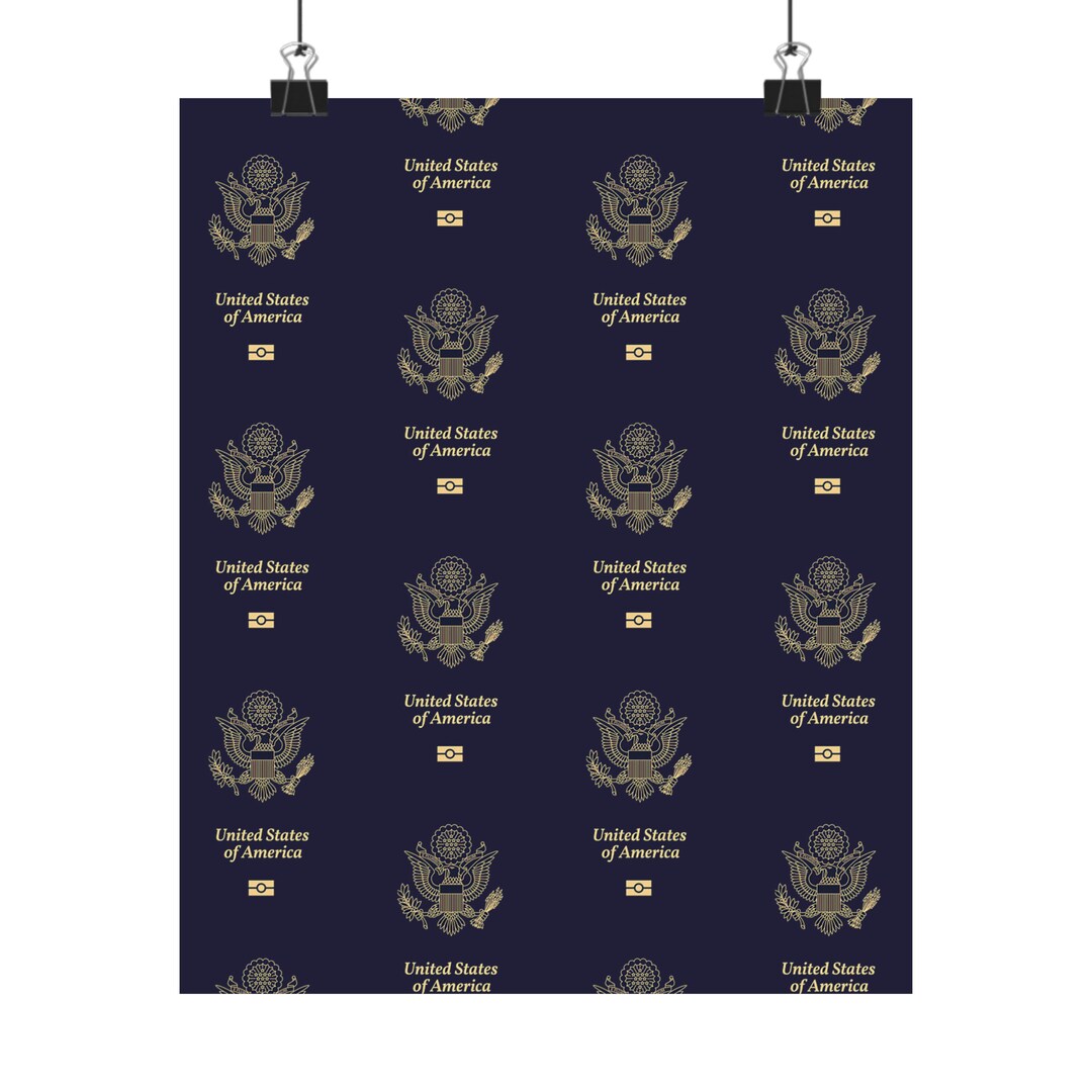 U.S. Passport Themed Matte Vertical Posters - Etsy