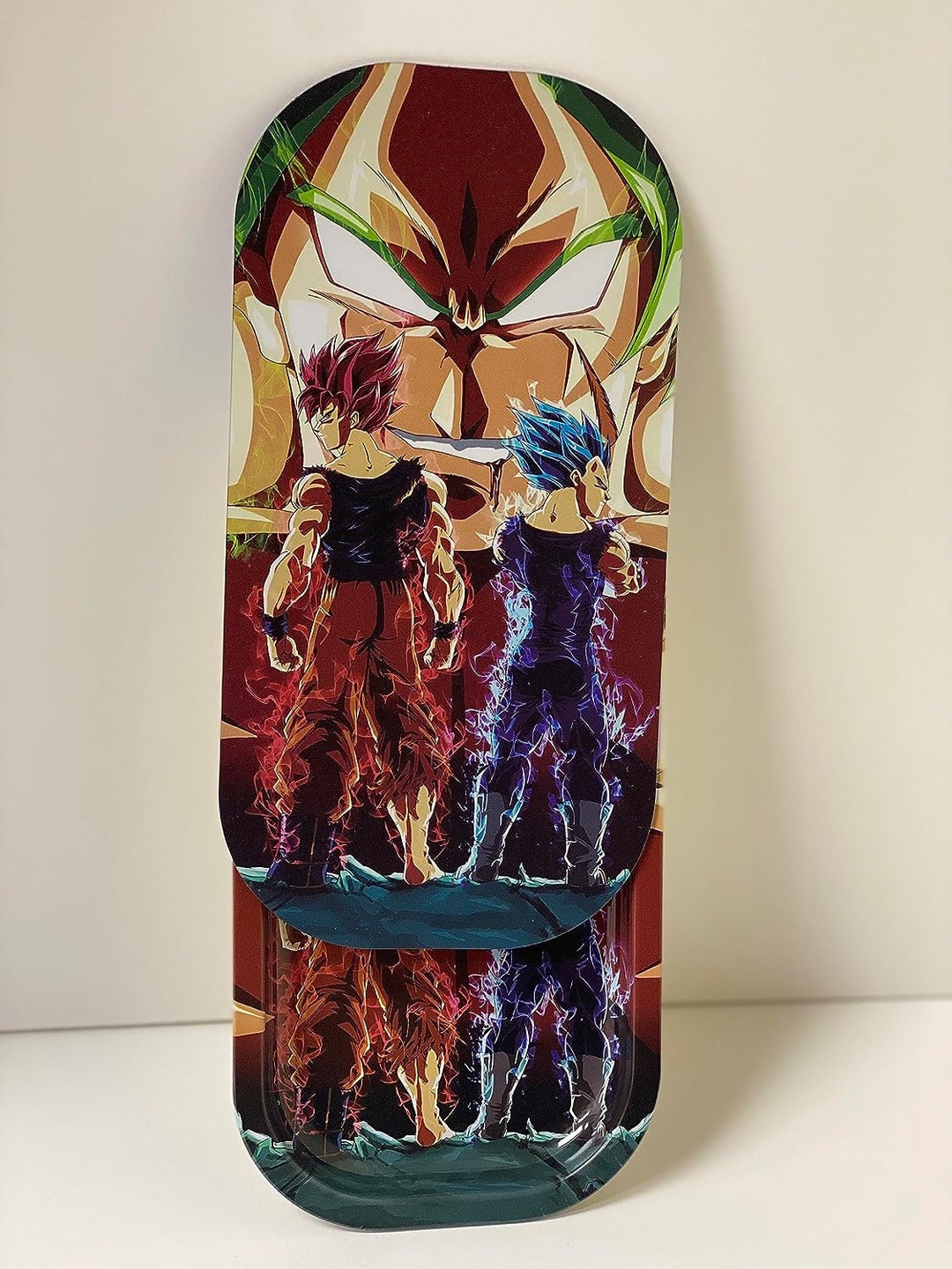 Premium Metal Rolling Tray -10x6 Inches- With Magnetic Cover Anime ...