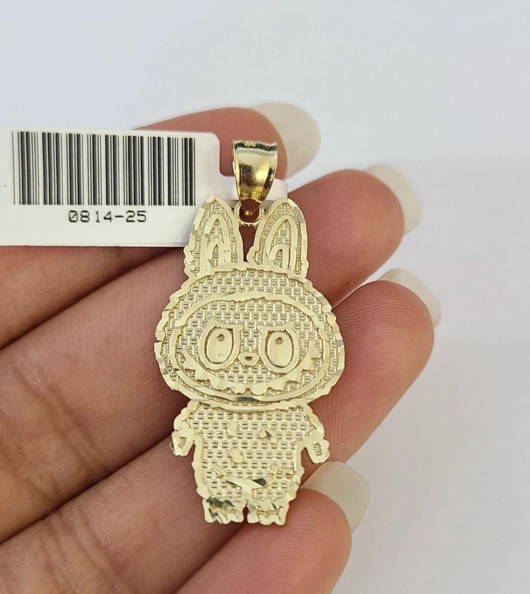 10k Cartoon Monster Charm Pendant Men Women 10kt Real Yellow Gold - Etsy
