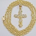 Real 10k Yellow Gold Rope Chain Last Supper Charm Pendant Set 3mm ...