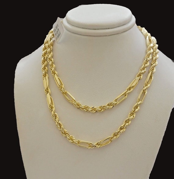 Solid 10k Gold Milano Rope Chain Necklace 22 4.5mm Men s 10kt Yellow Gold Real Etsy
