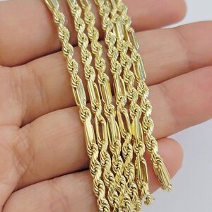 Real 10k Yellow Gold Milano Rope Chain Necklace 18"-24"inches 3mm 10kt ...