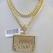 10k Gold Chain Last Supper Pendant Set Miami Cuban Link Necklace 5mm 20 ...
