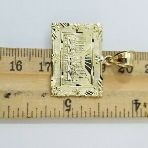 Real 10k Yellow Gold Rope Chain Last Supper Charm Pendant Set 3mm ...