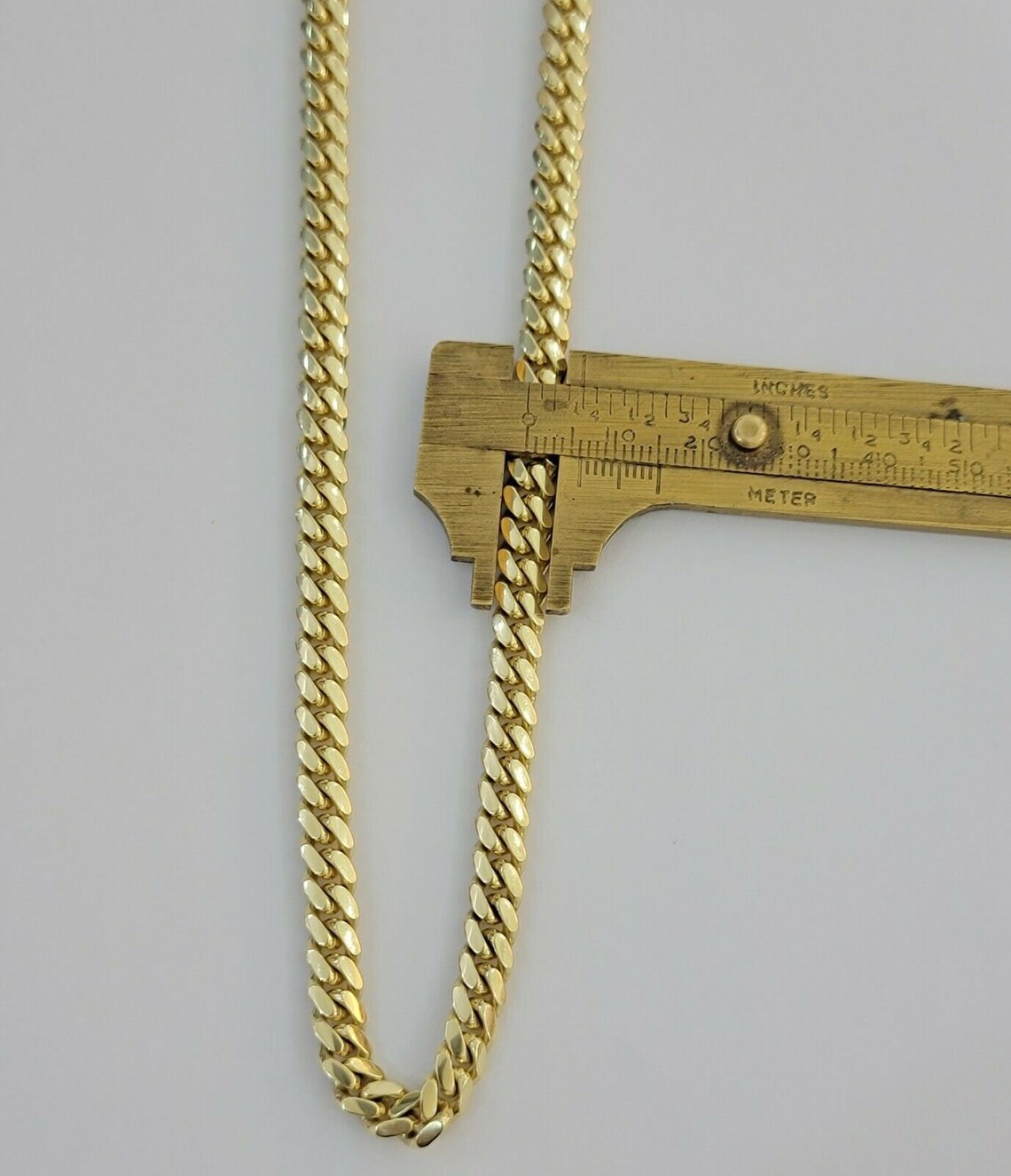 Real 10K Gold Chain Necklace Miami Cuban Link - Etsy
