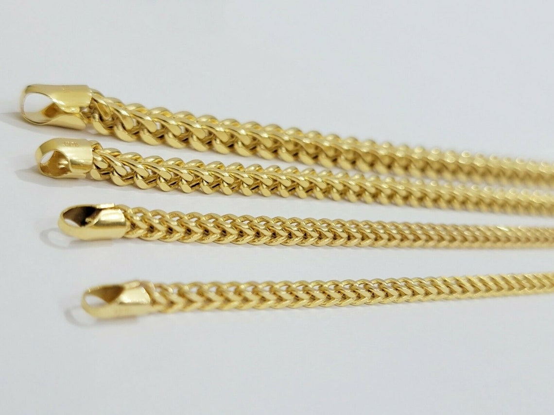 Real 10k Gold Franco Necklace Box Chain 2028 Inch - Etsy