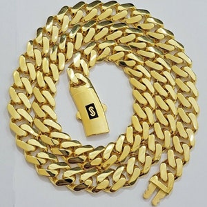 Miami Cuban Royal Link Chain Shiny Plain Necklace Monaco, Real 10k ...
