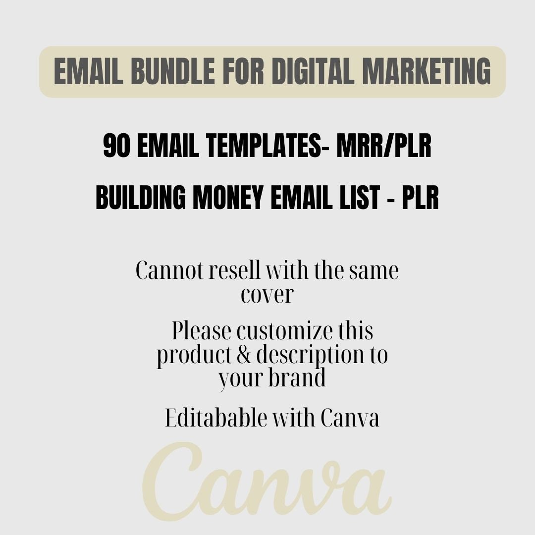 Email Marketing Bundle: 90 DFY Email Templates Money Making Email List ...