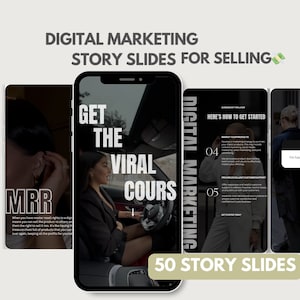 50 Aesthetic Story Slides for Digital Marketing+ Pinterest ,canva ...