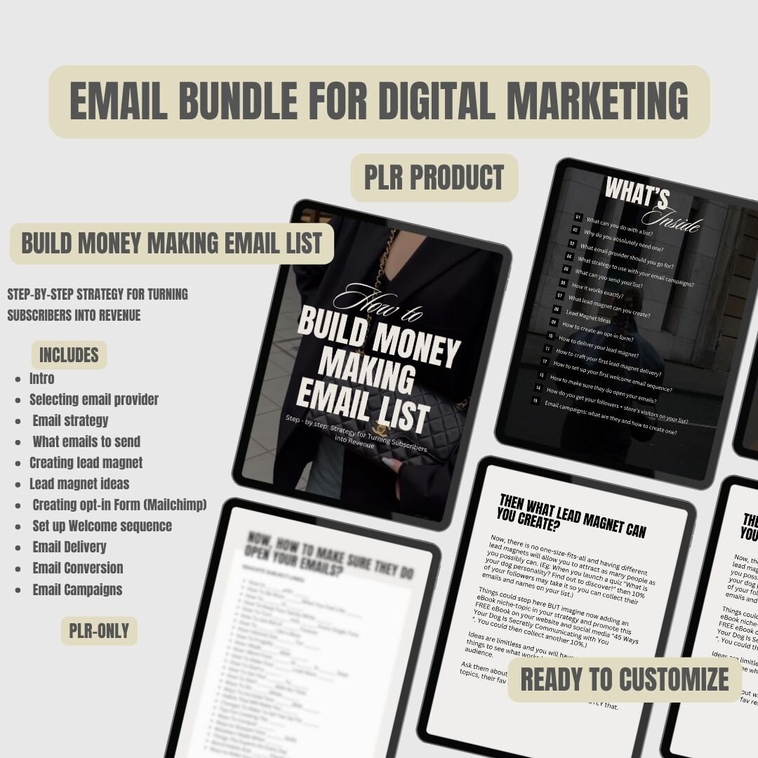 Email Marketing Bundle: 90 DFY Email Templates Money Making Email List ...
