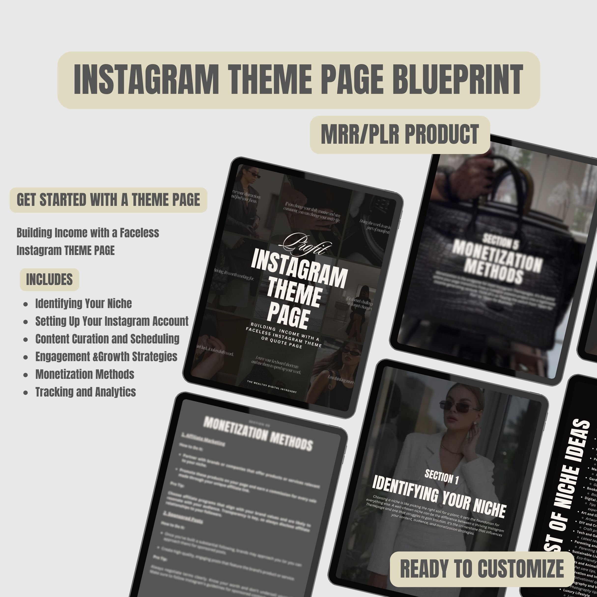 Bundle Faceless Insta Theme Page & Dark Aesthetic Hustle Videos Bundle ...