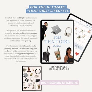 2025 That Girl Digital Planner Goodnotes, Hyperlinked Simple Digital ...