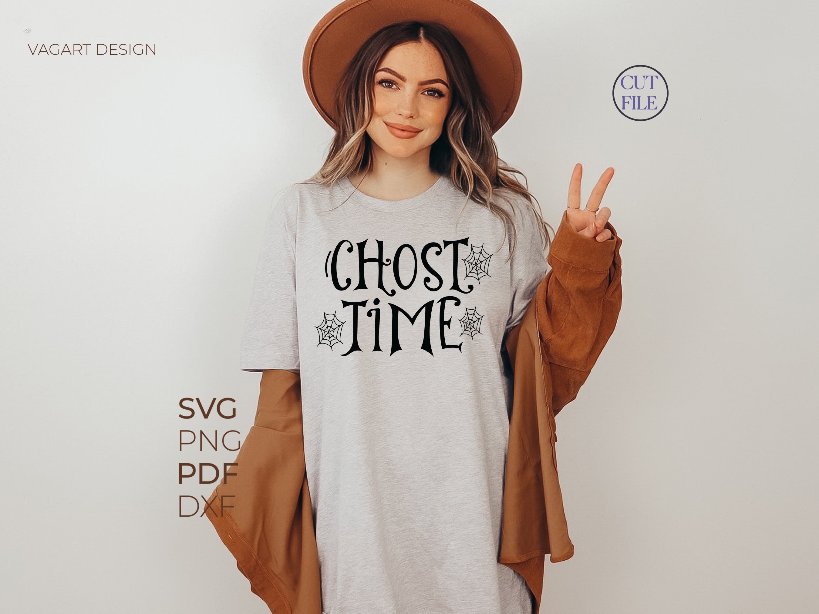 Ghost Time Halloween PNG SVG Cut File Halloween Sublimation - Etsy