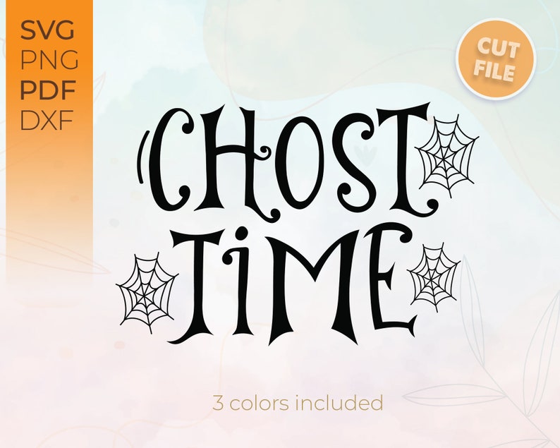 Ghost Time Halloween PNG SVG Cut File Halloween Sublimation - Etsy