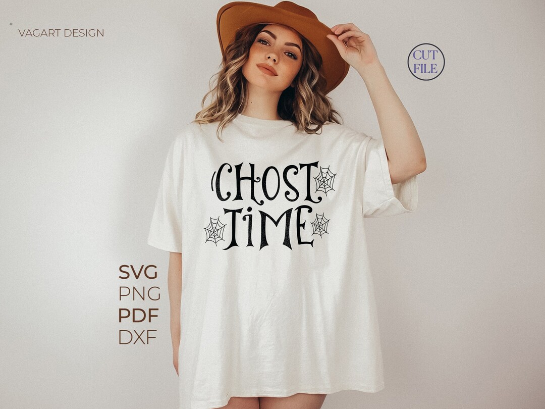 Ghost Time Halloween PNG SVG Cut File, Halloween Sublimation, Ghost Dfx ...