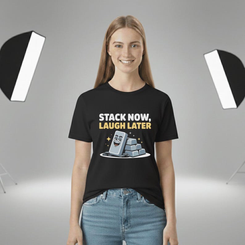 Stack Now Laugh Later T-shirt, Silver Stacker Graphic Tee - Etsy