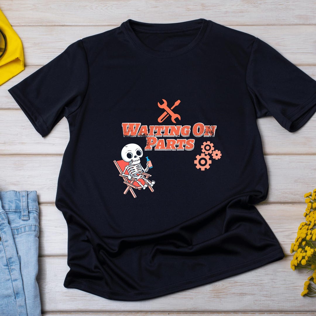 Funny Mechanic Shirt – Waiting on Parts T-shirt, Auto Repair Humor Gift ...