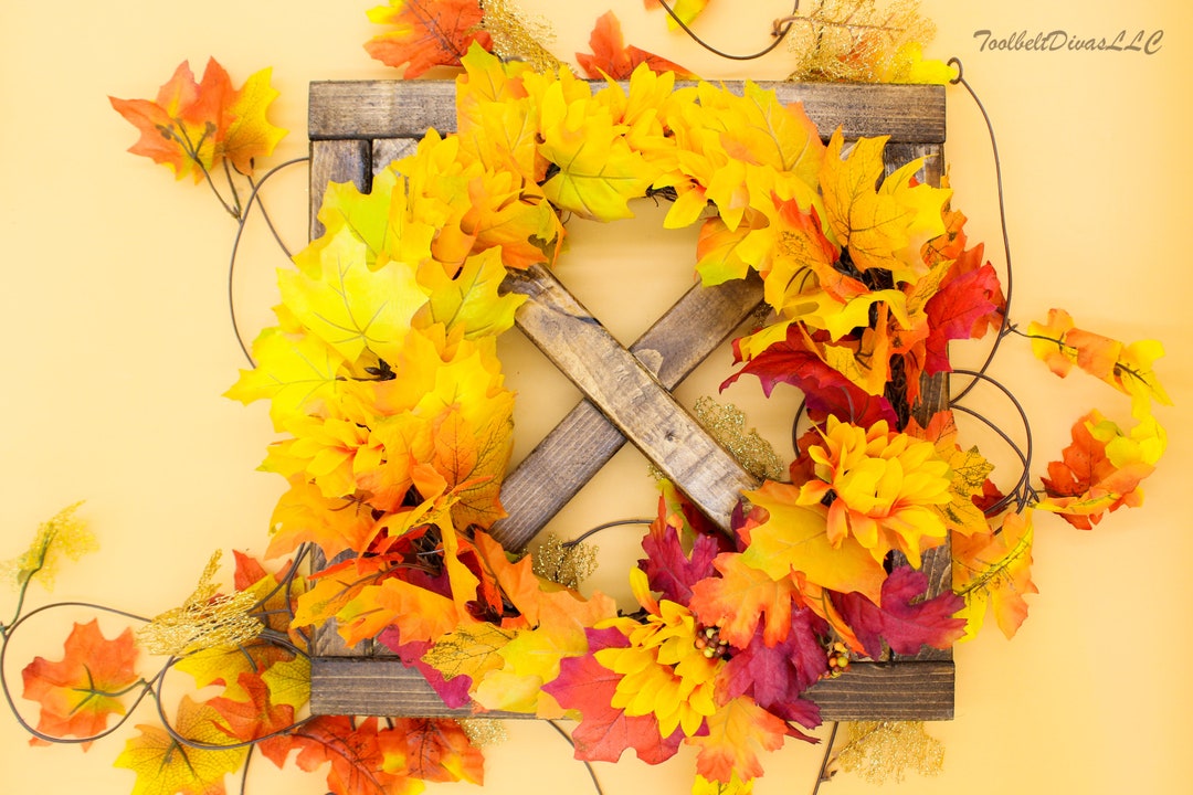 Rustic X Wreath Holder Rustic Farmhouse Wreath Holder Wooden Wreath ...