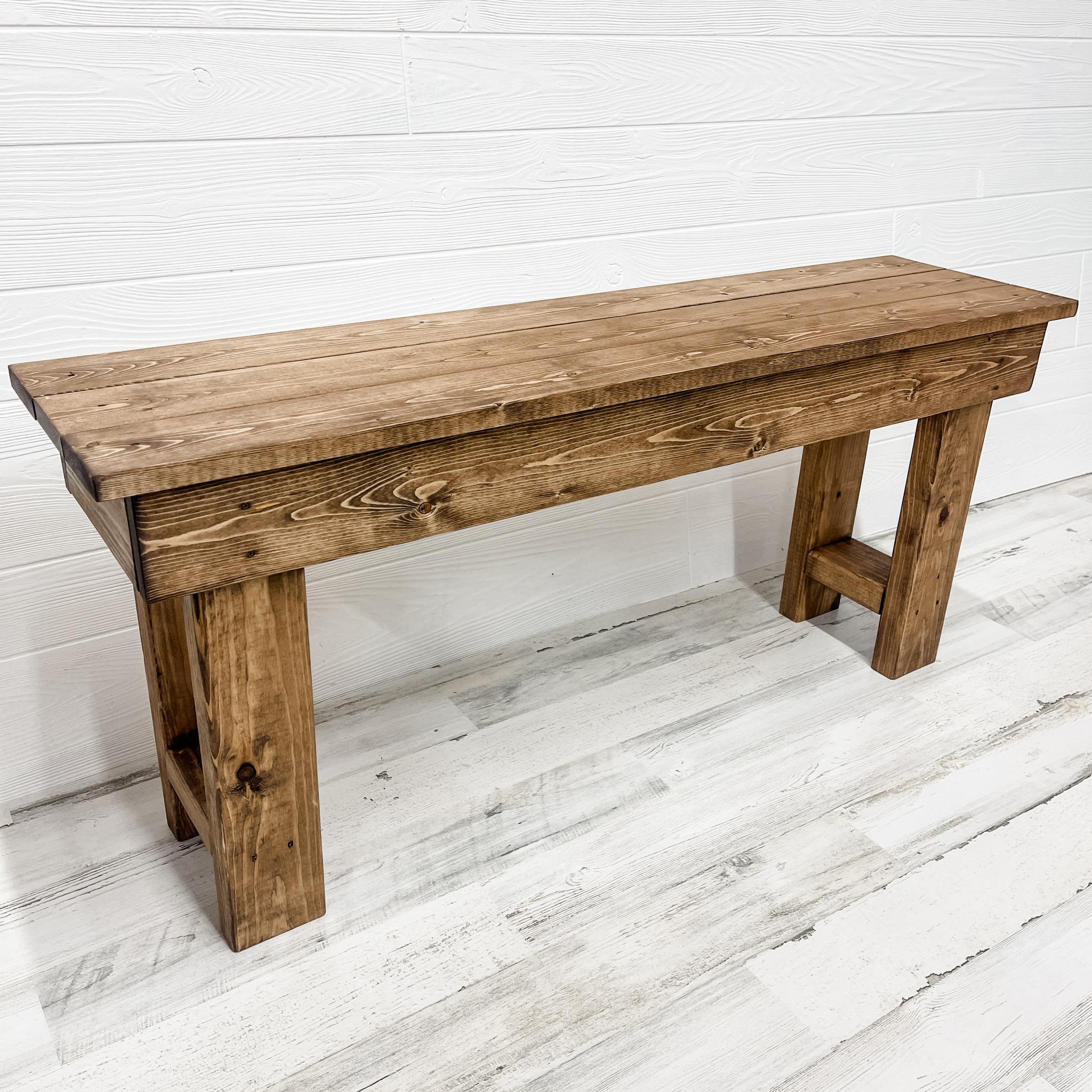 Classic Rustic Bench / Dining Room Table Bench / Entryway Bench ...