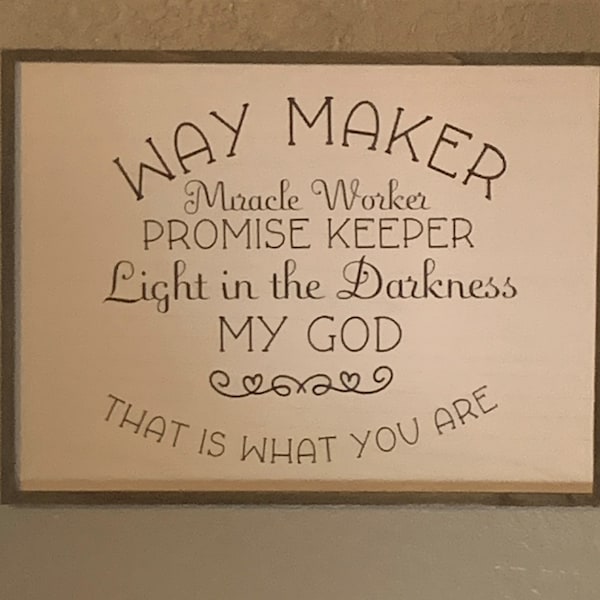 Waymaker Sign - Etsy