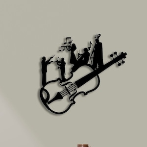 Orchestra Metal Wall Decor, Music Metal Decor, Gift for Musician, Metal ...