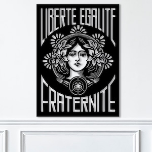 Wall Decor, Liberte Egalite Fraternite, Metal Wall Art, French ...