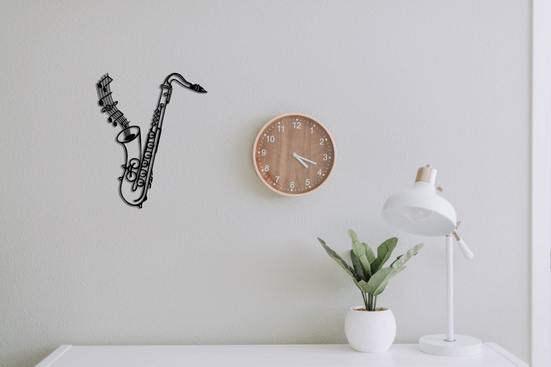 Saxophone Metal Wall Decor, Jazz Metal Decor, Gift for Musician, Metal ...