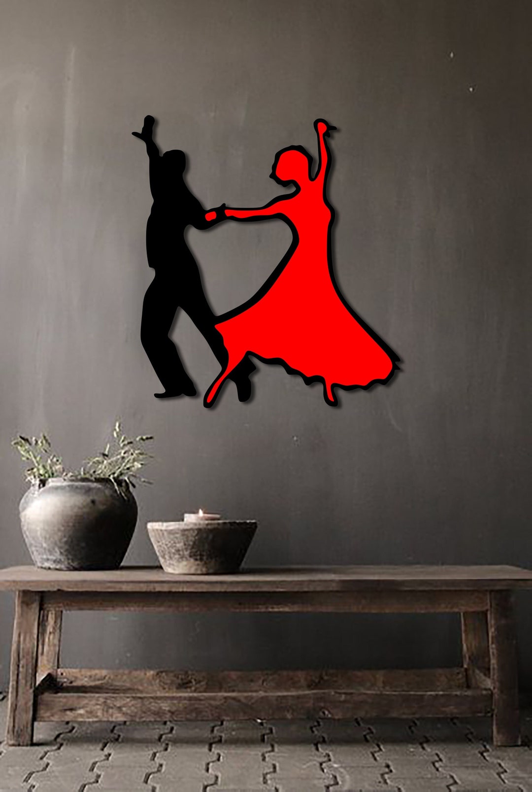 Colorful Tango Dance Metal Wall Art: Handmade Couple Gift - Etsy