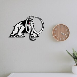Woolly Mammoth, Mammoth Metal Sign, Mammoth Wall Decor, Multicolor ...
