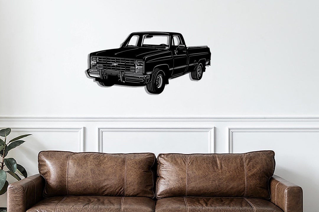 Chevrolet Truck Metal Wall Art: 70s 80s Garage Decor - Etsy