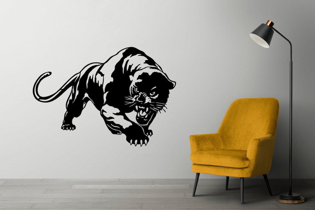 Black Panther Metal Decor, Metal Wall Art, Spiritual Decor, Wildlife ...