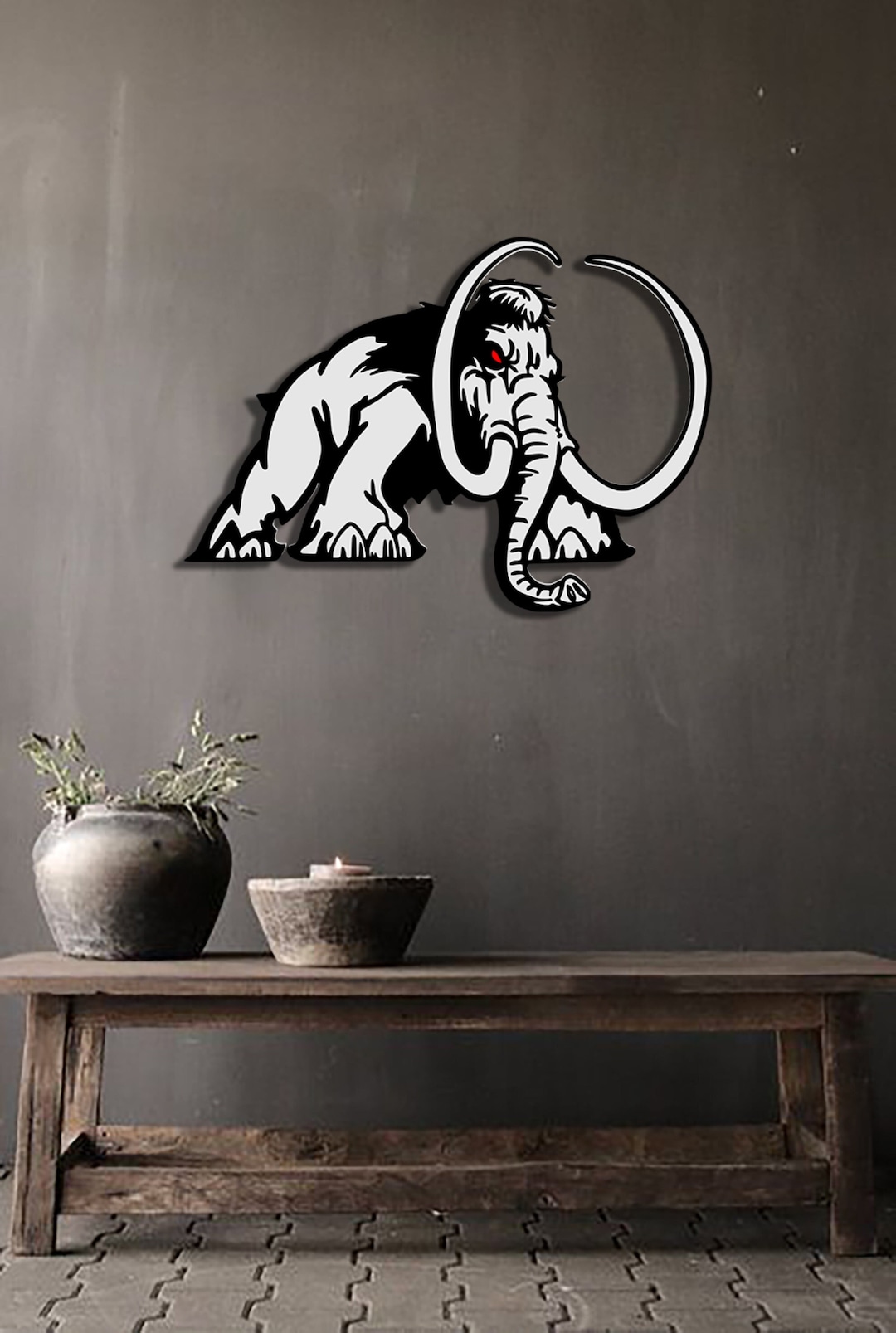 Woolly Mammoth, Mammoth Metal Sign, Mammoth Wall Decor, Multicolor ...