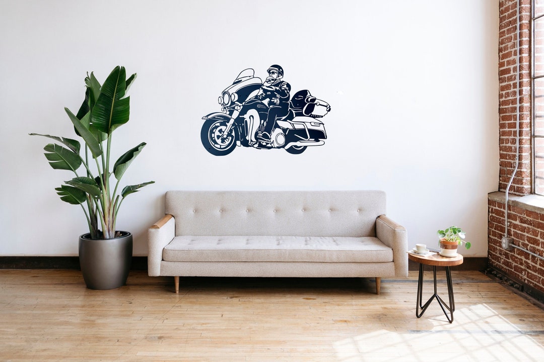 Touring Motorcycle Metal Wall Art, Garage Wall Art, Motorycle Wall ...