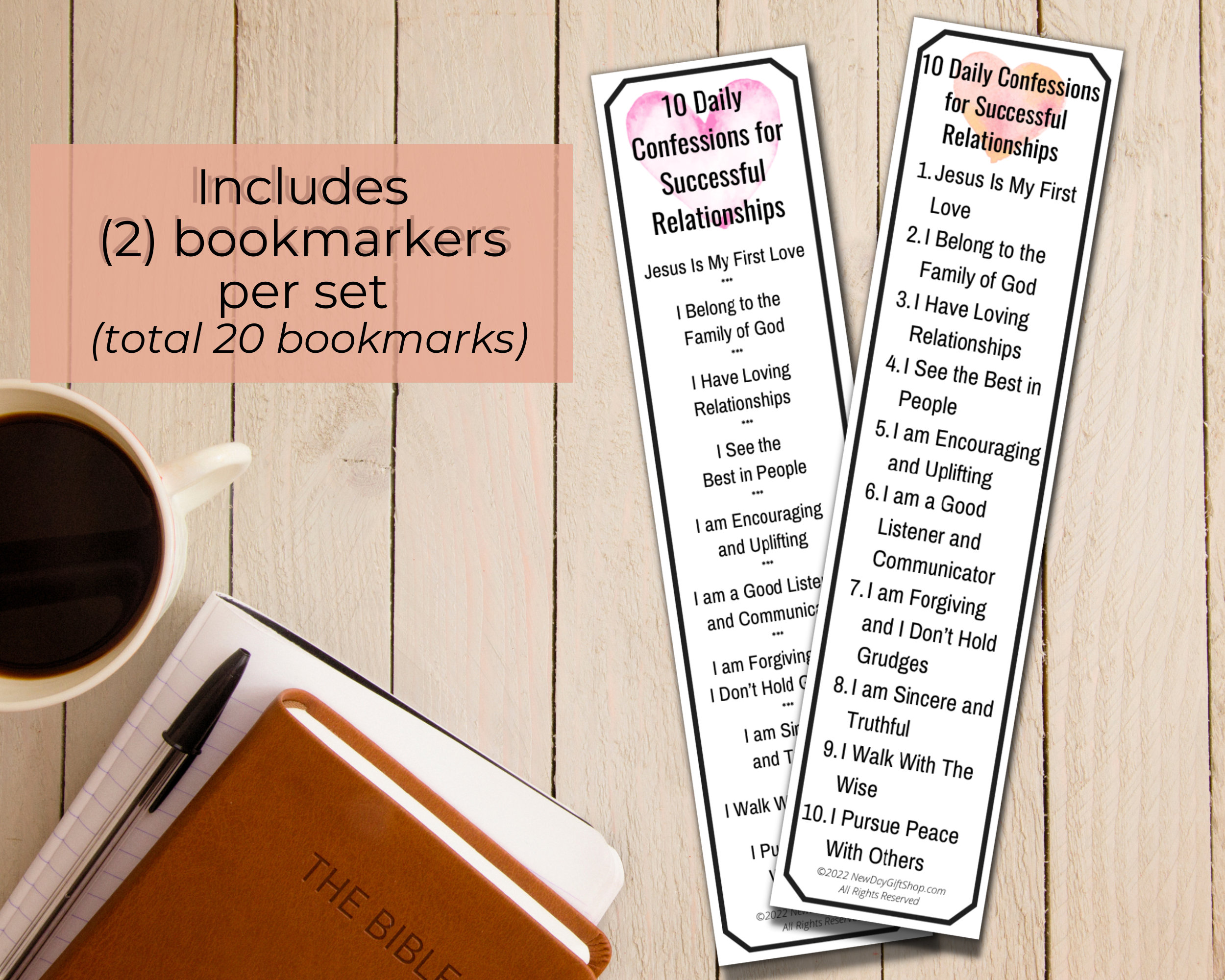 10 Sets Scripture Cards, Christian Bible Verse Affirmation Cards ...