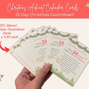 25 Days of Advent Calendar Christmas Countdown Bible Verse - Etsy