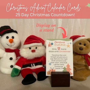 25 Days Advent Countdown, 28 Christmas Story Cards, 12 Days of ...