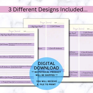 Prayer Journal Bible Study Planner Printable Christian Scripture ...