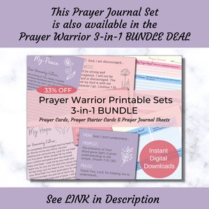 Prayer Journal Bible Study Planner Printable Christian Scripture ...