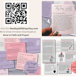 Prayer Cards Printable – Christian Prayer Starters With Bible Verses ...