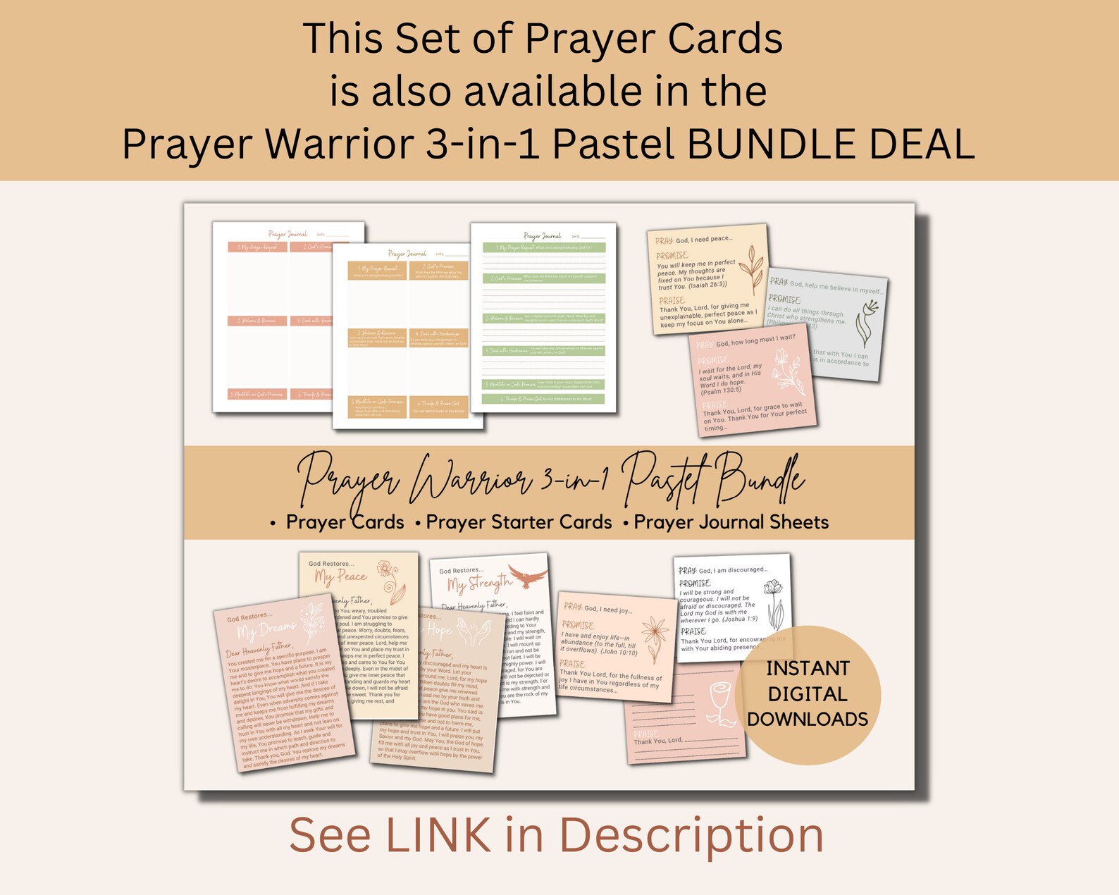 30 Printable Devotional Prayer Cards for Restoration Based on Bible ...