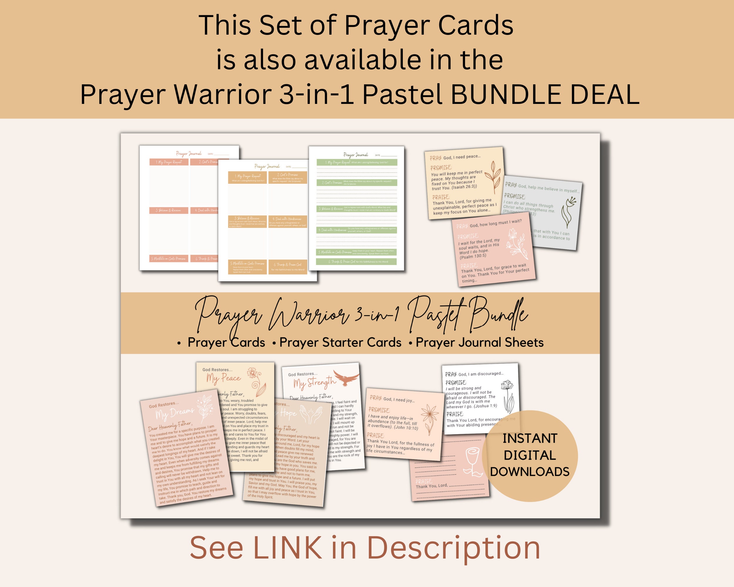 30 Printable Devotional Prayer Cards for Restoration Based on Bible ...