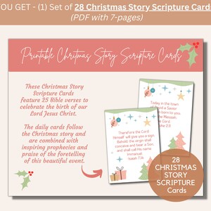 25 Days Advent Countdown, 28 Christmas Story Cards, 12 Days of ...