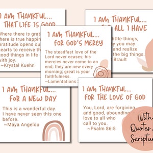Printable Thanksgiving Gratitude BOHO Affirmation Cards With Quotes ...