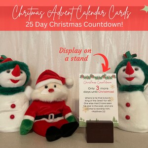 25 Days of Advent Calendar Christmas Countdown Bible Verse - Etsy
