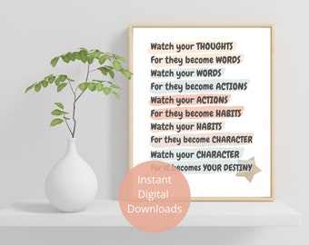 Watch Your Thoughts Poster - Etsy