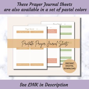 Prayer Journal Bible Study Planner Printable Christian Scripture ...