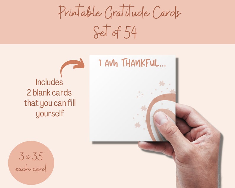 Printable Thanksgiving Gratitude BOHO Affirmation Cards With Quotes ...