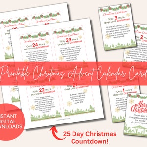 25 Days of Advent Calendar Christmas Countdown Bible Verse - Etsy