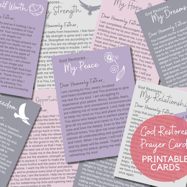 Printable Prayer Cards - Etsy